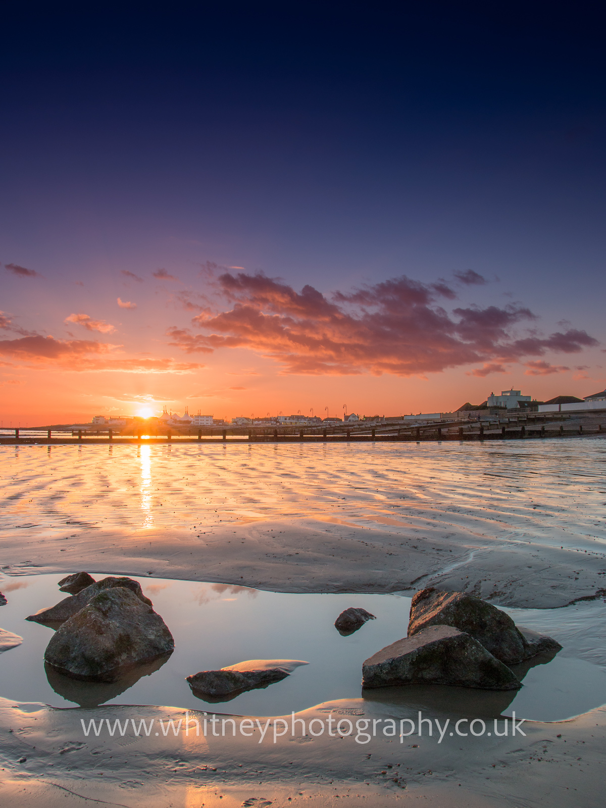 Felpham Beach sunset - Whitney Photography
